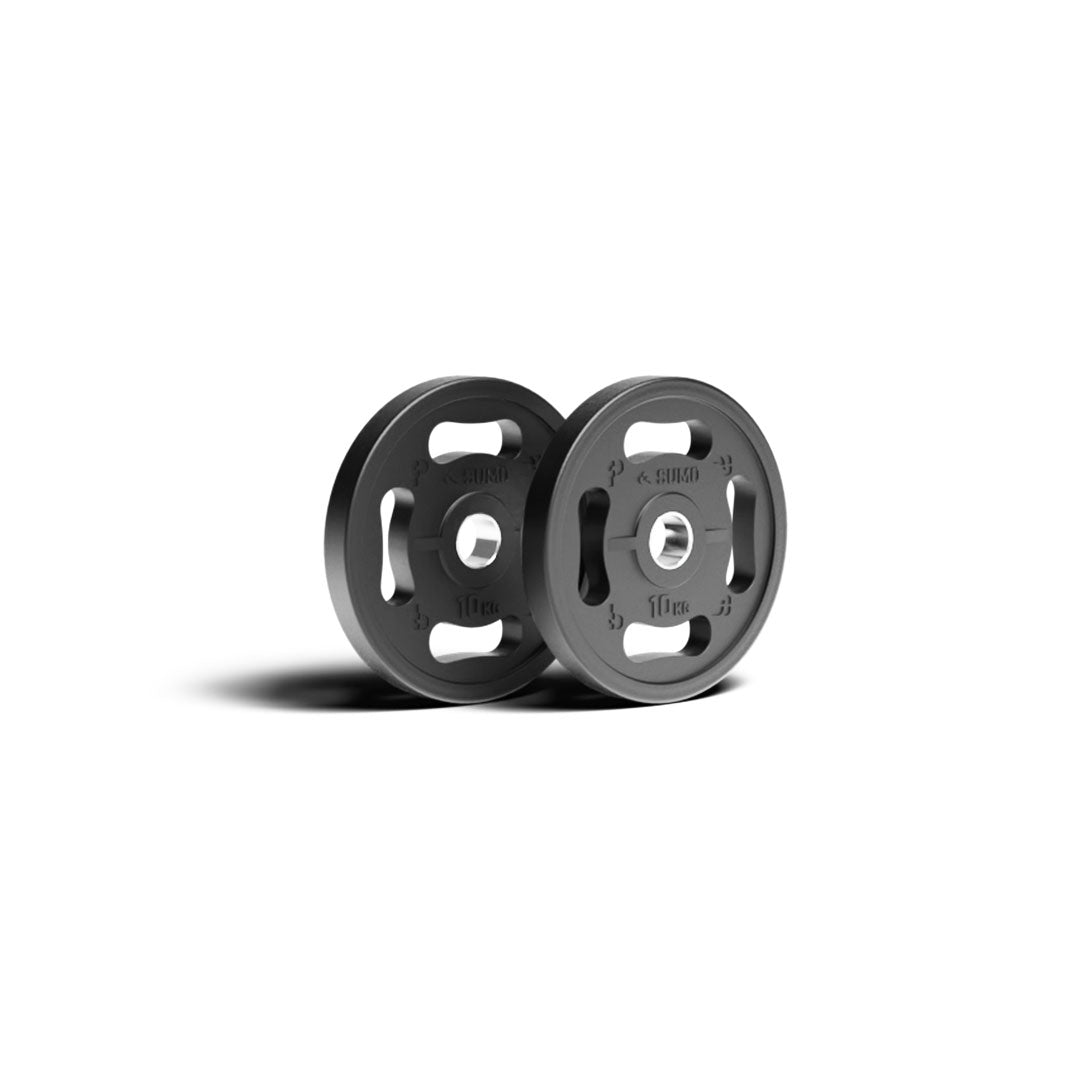 10kg Quad Grip Weight Plates (Pair) – Sumo Strength