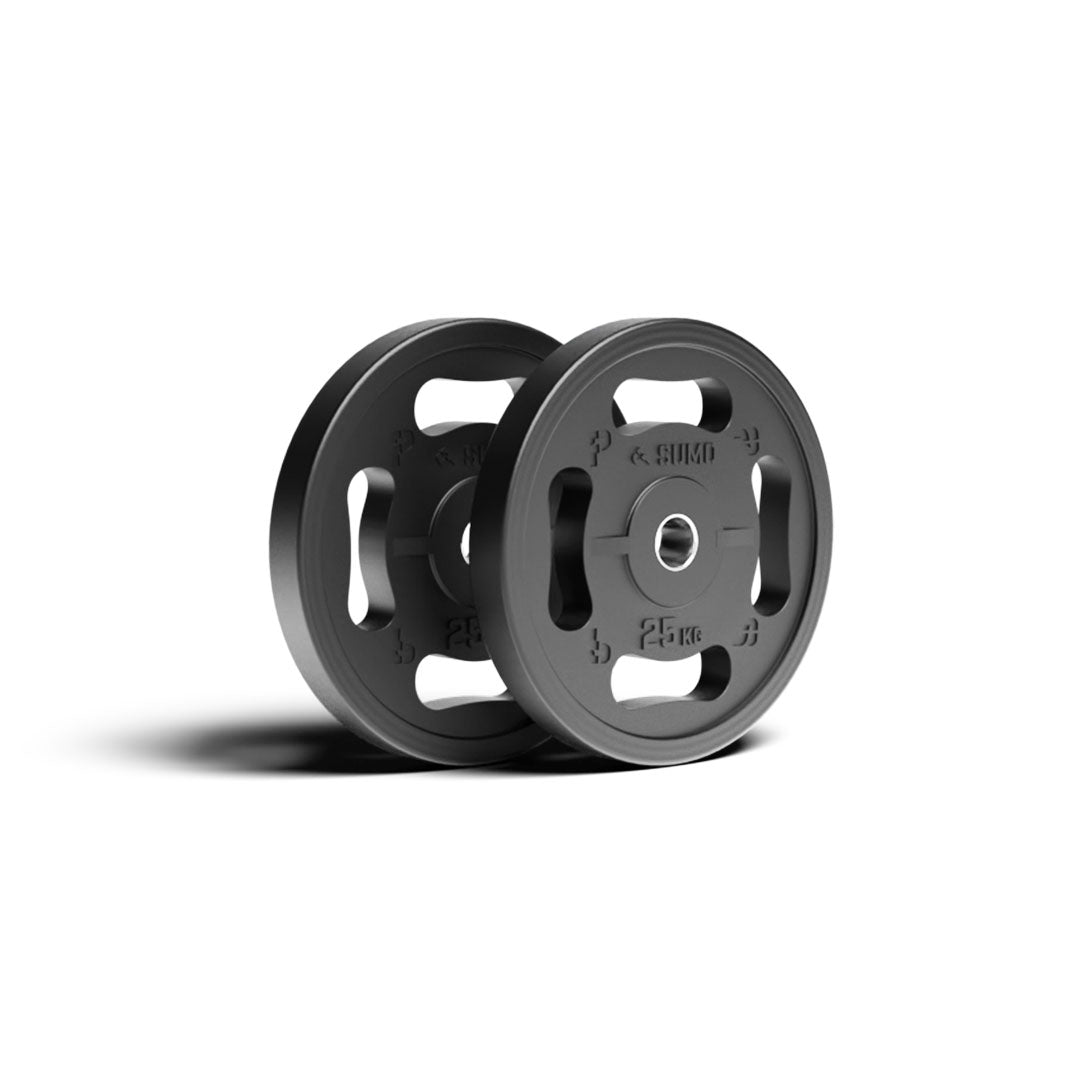25kg Quad Grip Weight Plates (Pair) – Sumo Strength
